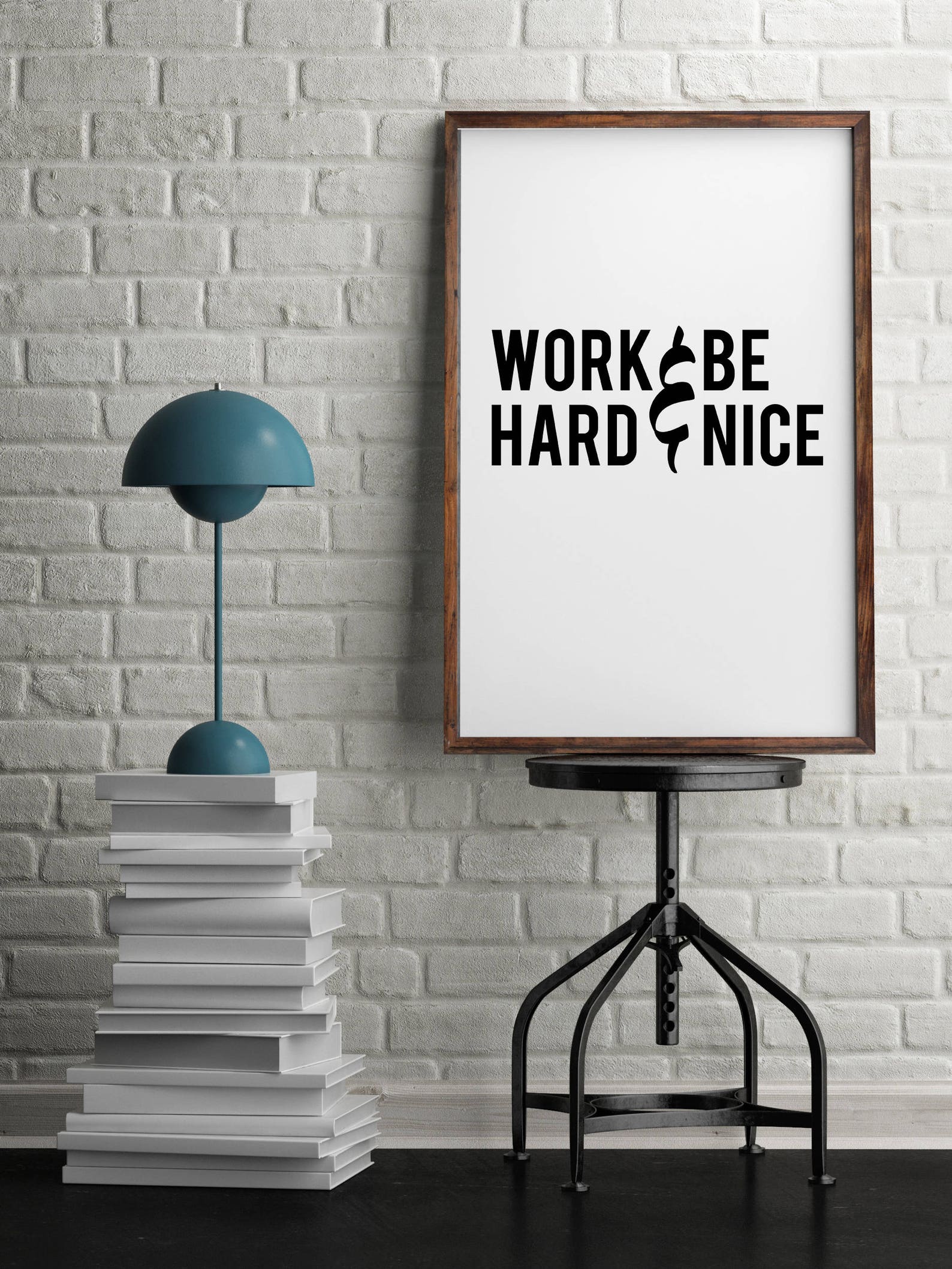 Work Hard & Be Nice SVG Kind Quote SVG Office Wall Cut File - Etsy