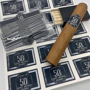 Custom Birthday Cigar Labels, Custom Milestone Cigar Labels, 30th, 40th ...