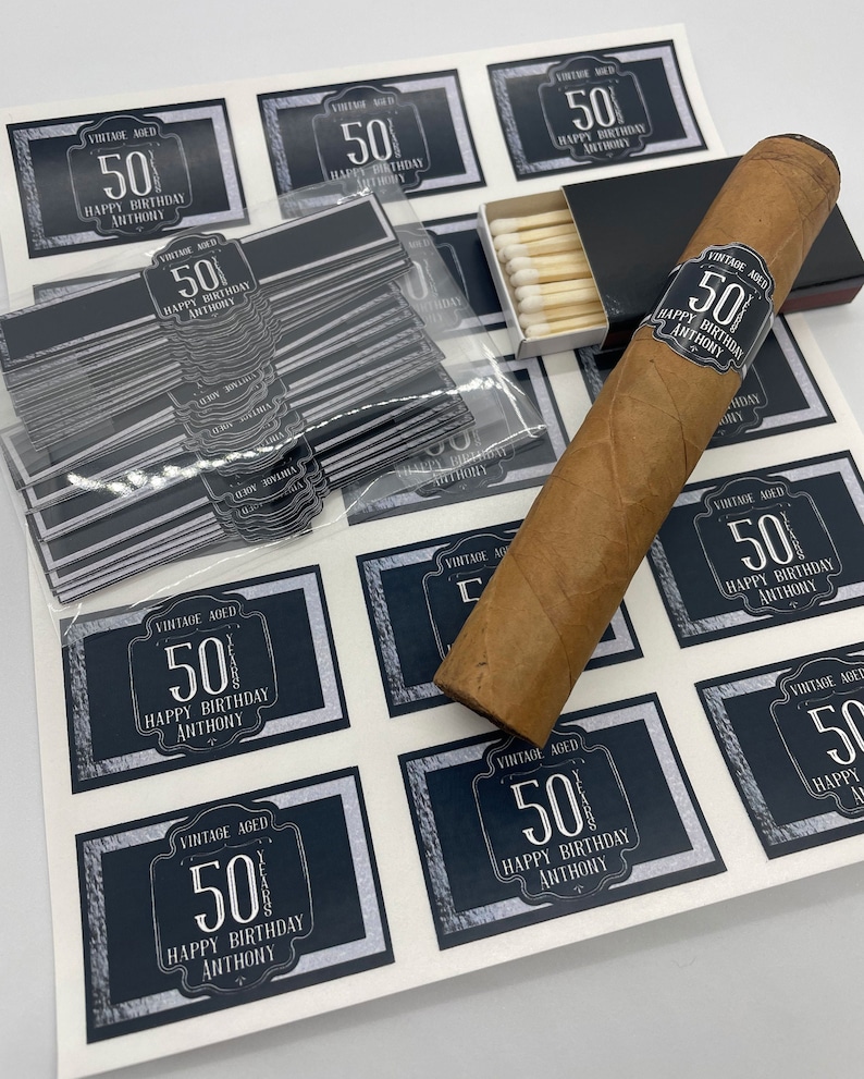 Custom Birthday Cigar Labels Custom Milestone Cigar Labels - Etsy