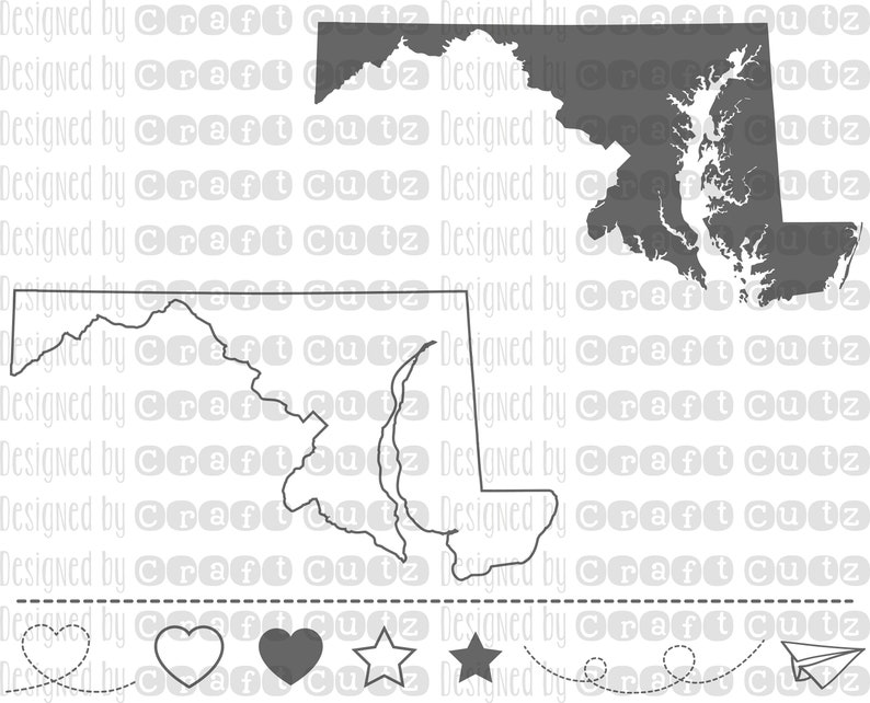 MARYLAND Svg State Svg Files Maryland Vector United States | Etsy