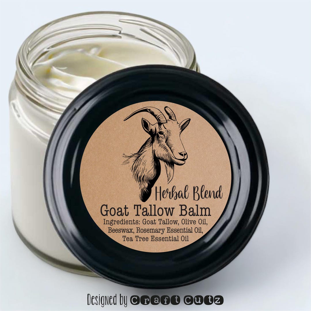 Custom Goats Tallow Label, Whipped Goat Tallow Label, Goat Label, Goat ...