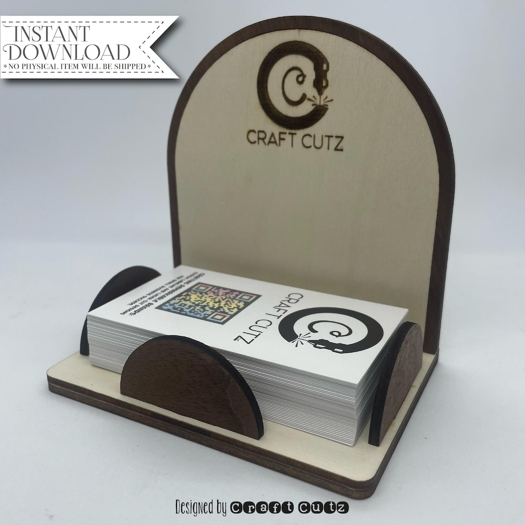 Laser Cut Business Card Holder SVG, Craft Fair Card Holder, Laser Files ...
