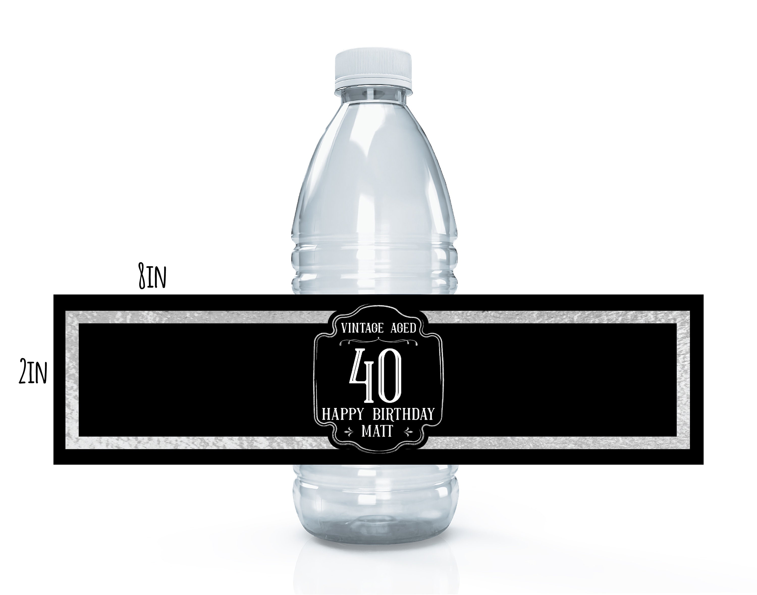 Custom Birthday Water Bottle Labels Custom Milestone Bottle - Etsy