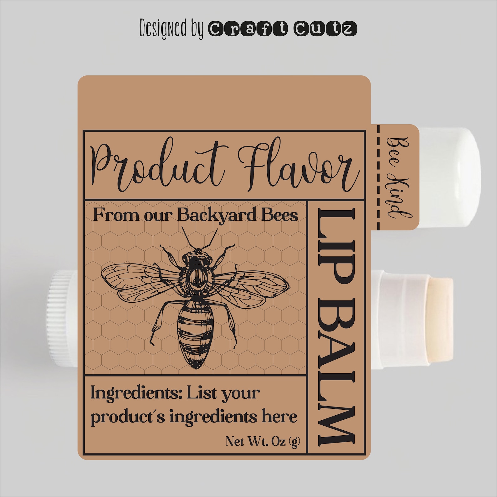 Custom Lip Balm Balm Labels, Kraft Paper Labels, Waterproof Labels ...
