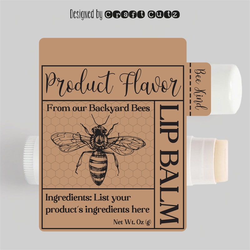 Kraft Chapstick Label - Etsy