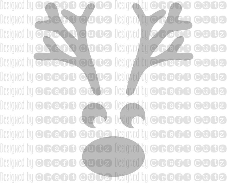 Reindeer Face Svg Reindeer Cut File Cute Deer Face SVG | Etsy
