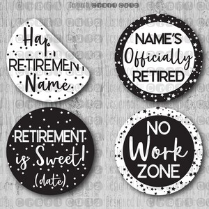 Retirement Party Favors, Retirement is Sweet Labels, Personalized ...