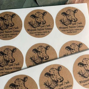 Custom Tallow Label, Whipped Tallow Label, Grass Fed Cow Label, Beef ...