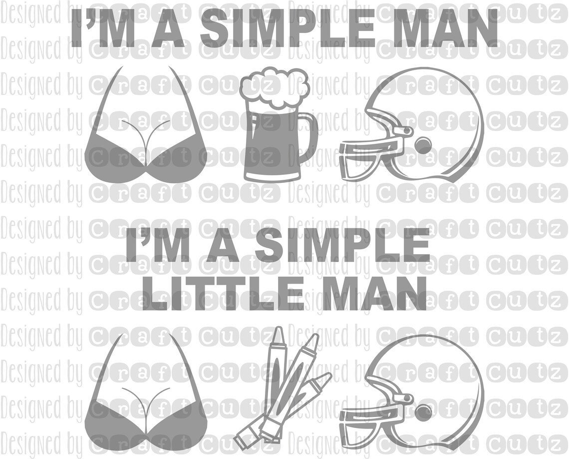 I'm a Simple Man Svg Father and Son Svg Football Fan - Etsy