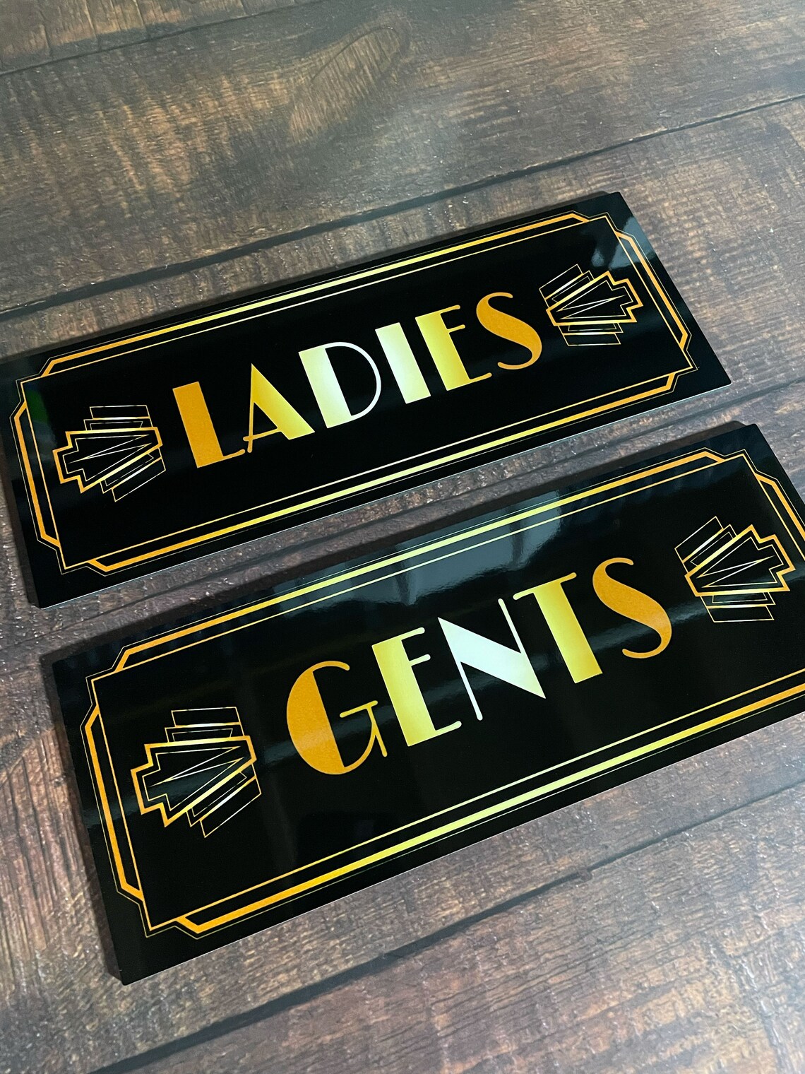 LADIES and GENTS Signs, Gatsby Wedding Restroom Signs, Art Deco Signs ...