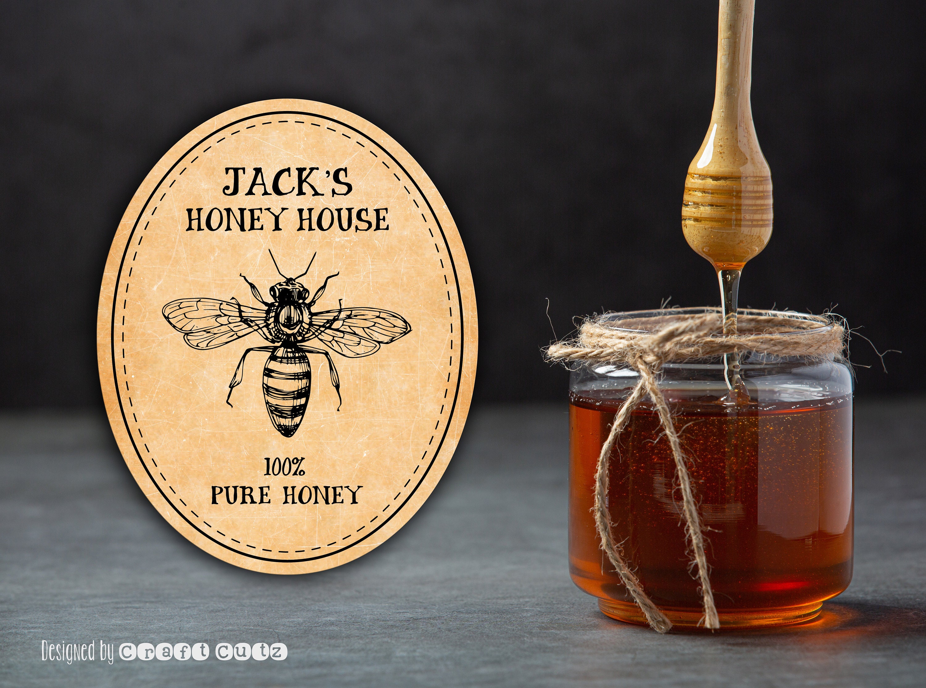 CUSTOM Honey Labels Customized Round Honey Stickers Custom - Etsy