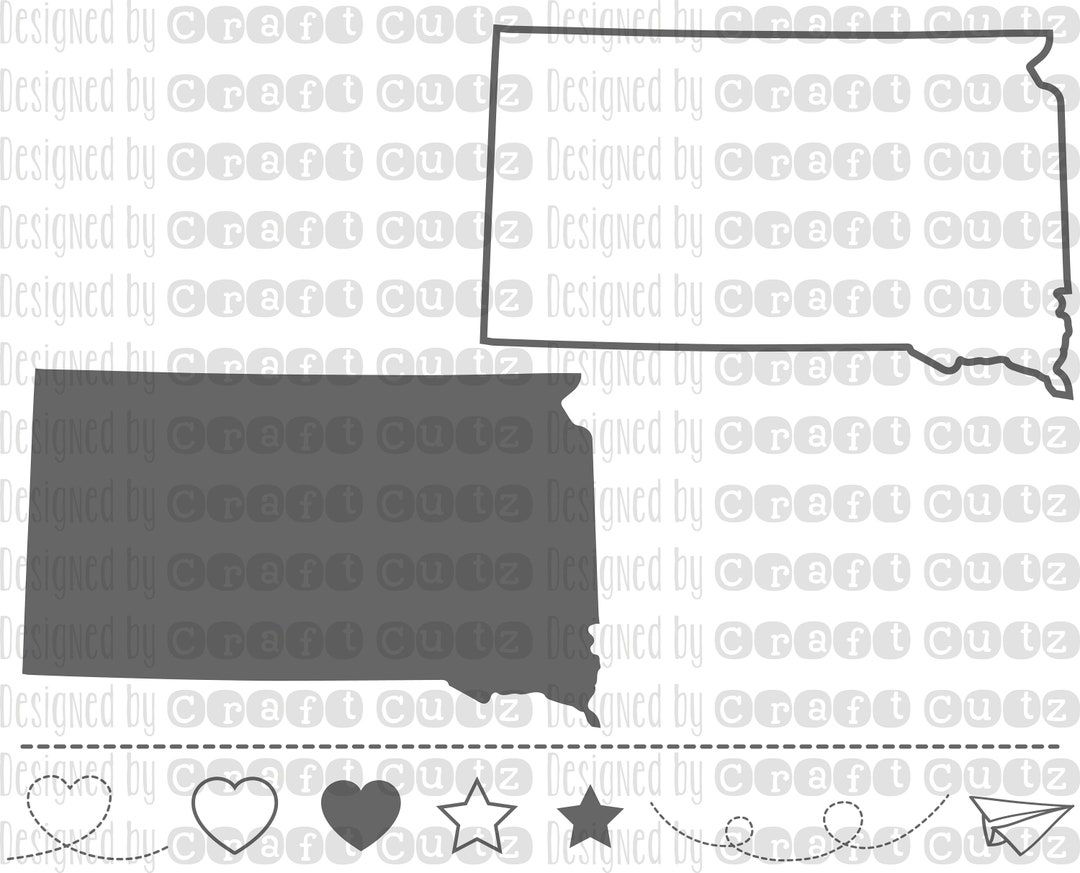 SOUTH DAKOTA Svg, State Svg Files, South Dakota Vector, United States ...