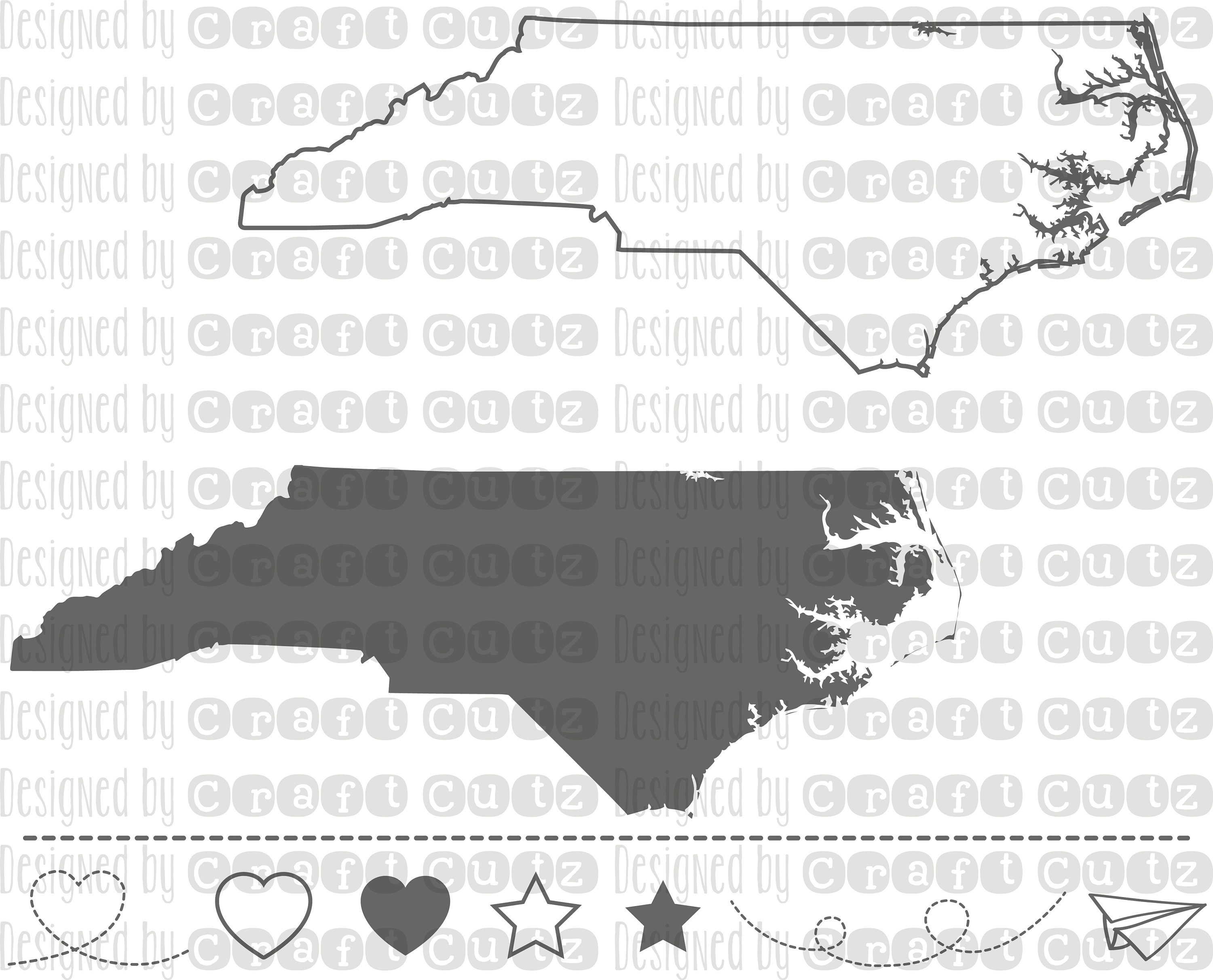 NORTH CAROLINA Svg, State Svg Files, North Carolina Vector, United ...