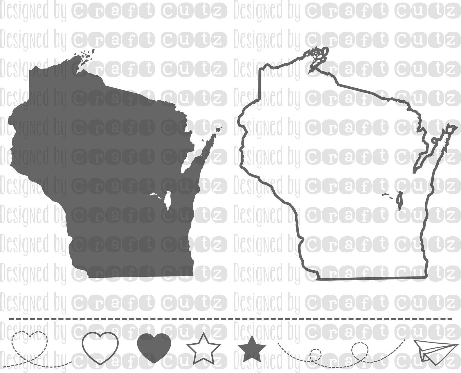 WISCONSIN Svg State Svg Files Wisconsin Vector United - Etsy