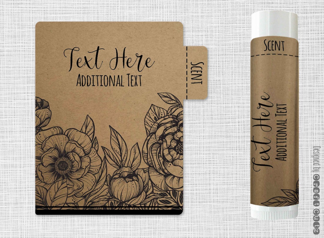 Custom Lip Balm Balm Labels, Kraft Paper Labels, Waterpeoof Labels ...