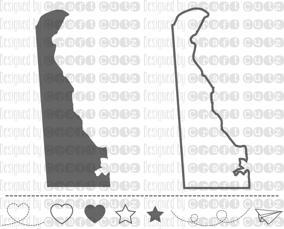 DELAWARE Svg State Svg Files Delaware Vector United States - Etsy