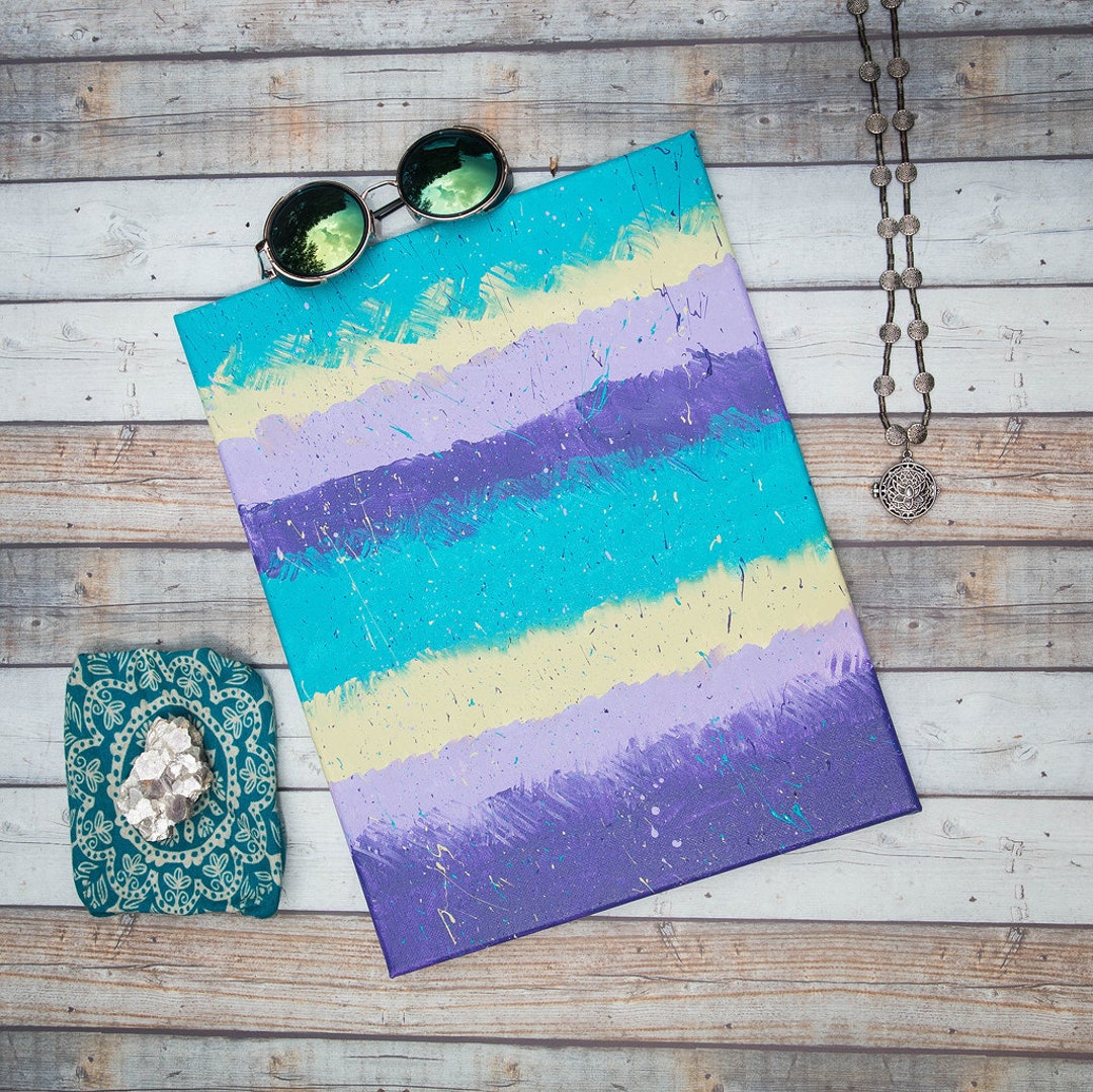 Time Scepter - 11x14 Abstract Sea Painting, Modern Canvas, Acrylic ...