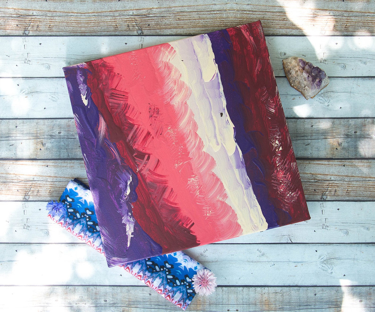 Credence 12x12 Abstract Painting Modern Canvas Art Acrylic - Etsy