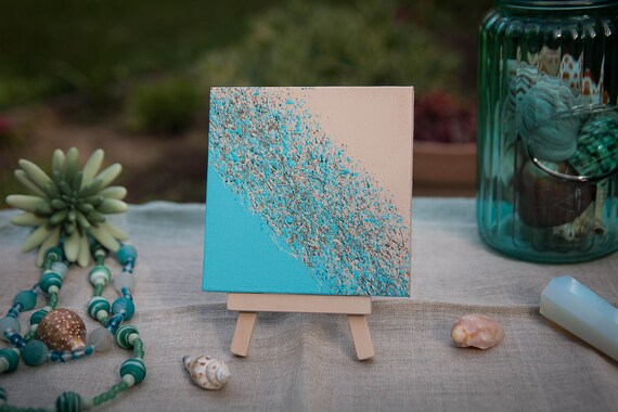 Twist of Fate 4x4 Mini Abstract Painting With Easel - Etsy