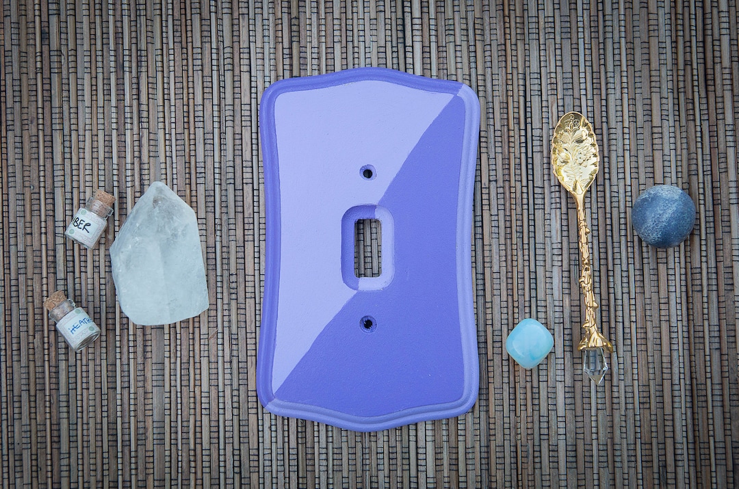 Willow - Acrylic Hand Painted Scalloped, Decorative Single Light Switch ...
