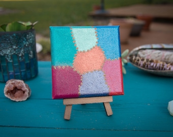 Modified Reality 4x4 Mini Abstract Painting, Acrylic Painting, Mini Art ...