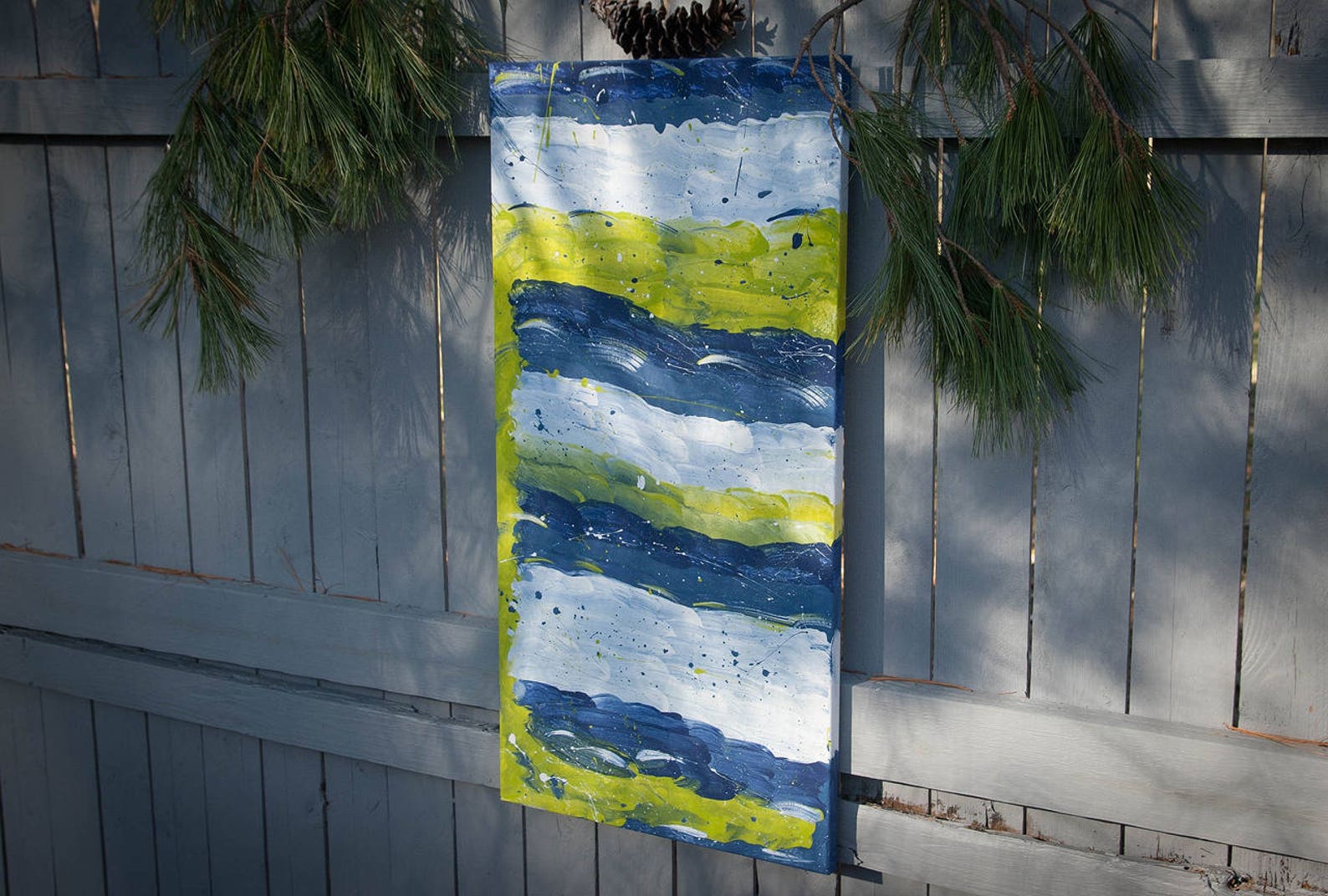 Gaea 15x30 Abstract Painting Modern Canvas Art Acrylic - Etsy