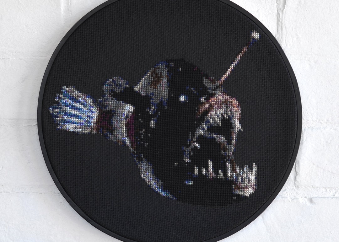 Angler Fish Cross Stitch Pattern - Etsy