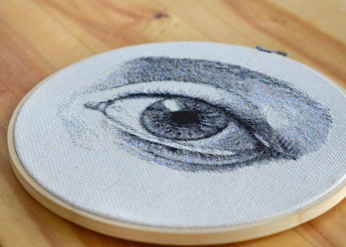 Anatomical Eye Cross Stitch Pattern, Cross Stitch, Cross Stitch Pattern ...