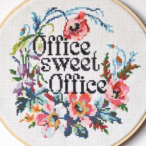 Office Sweet Office Cross Stitch Pattern - Etsy