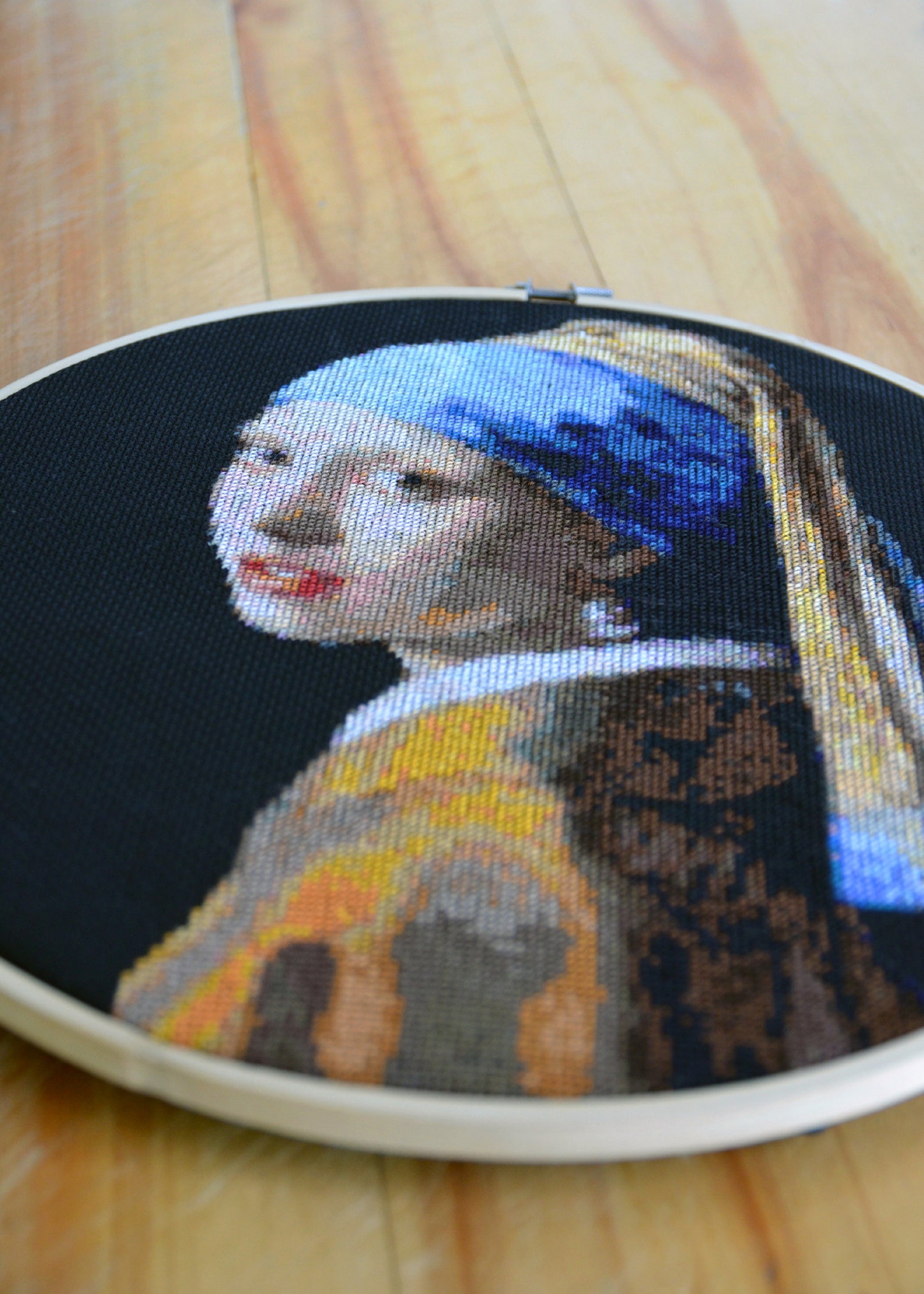 Girl With a Pearl Earring Girl With a Pearl Earring Cross - Etsy