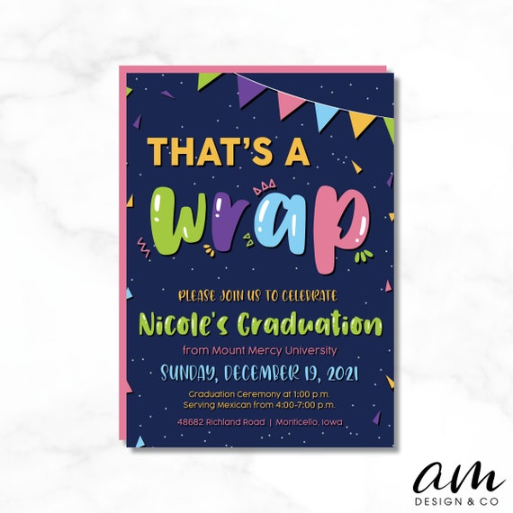 Wrap Party Invitation Template Betty White Personally Owned Golden