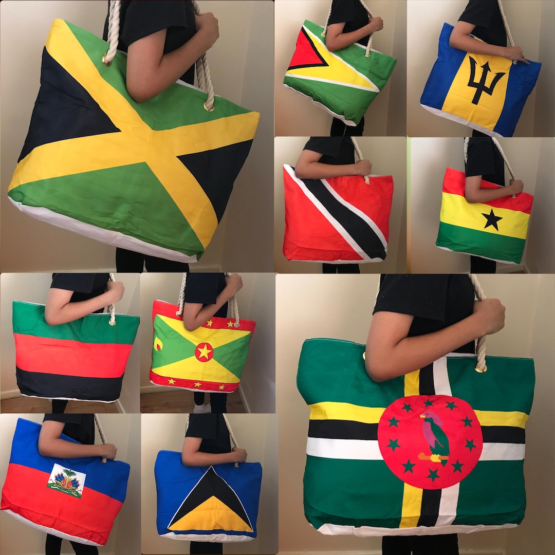 Large Caribbean/african Print Beach Bags - Etsy
