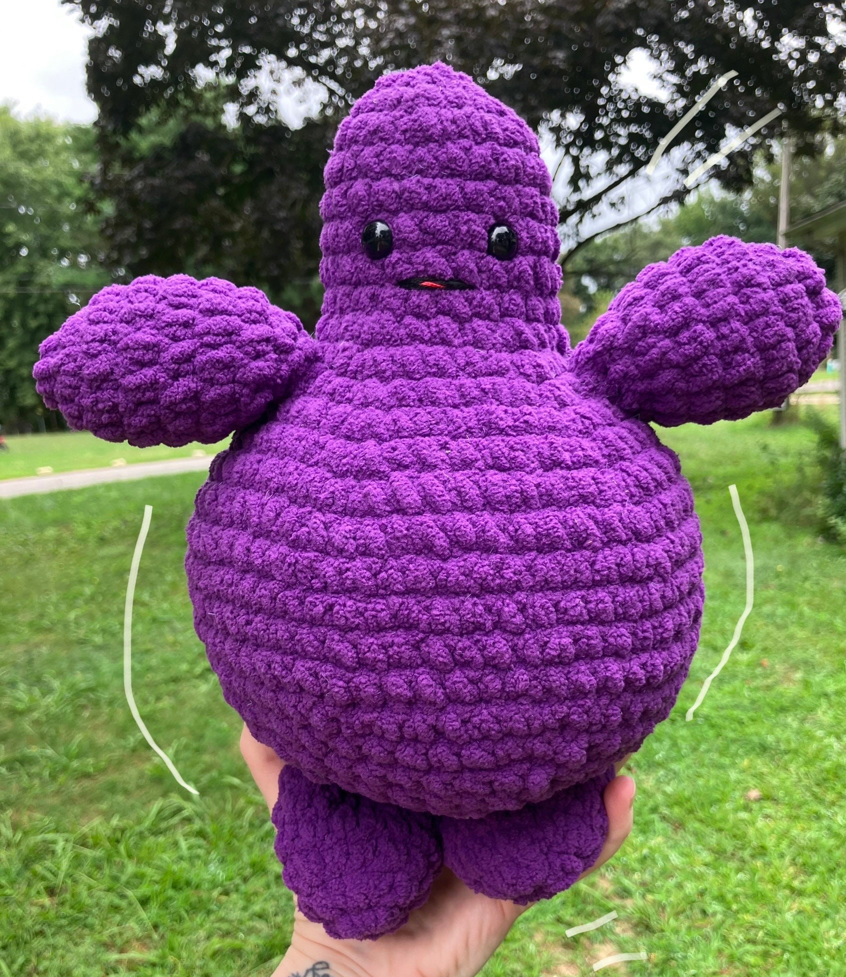 Grimace Doll, Grimace Plushie, Grimace, - Etsy