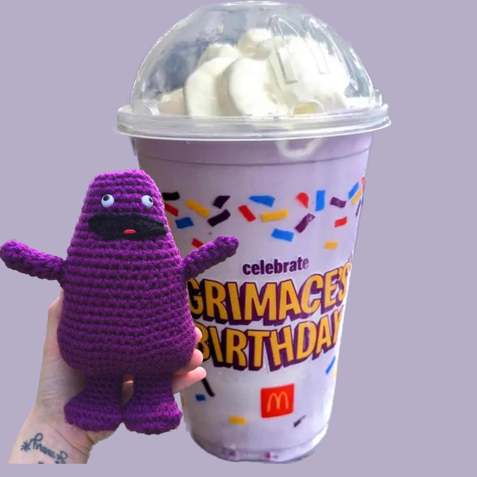 Grimace Doll, Grimace Birthday Grimace, - Etsy