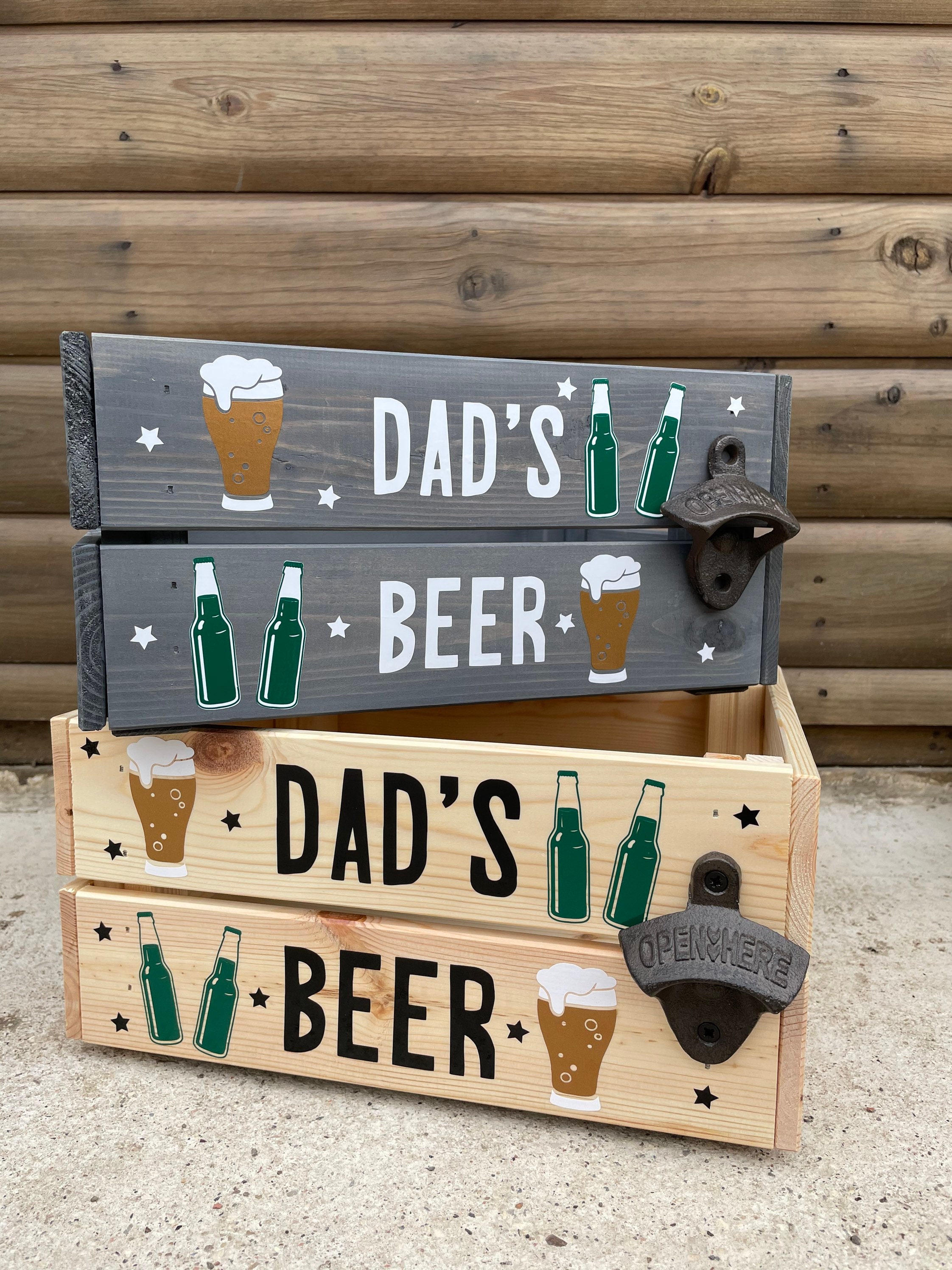Personalised Beer Crate Daddys Beer Box Dads Beer | Etsy UK