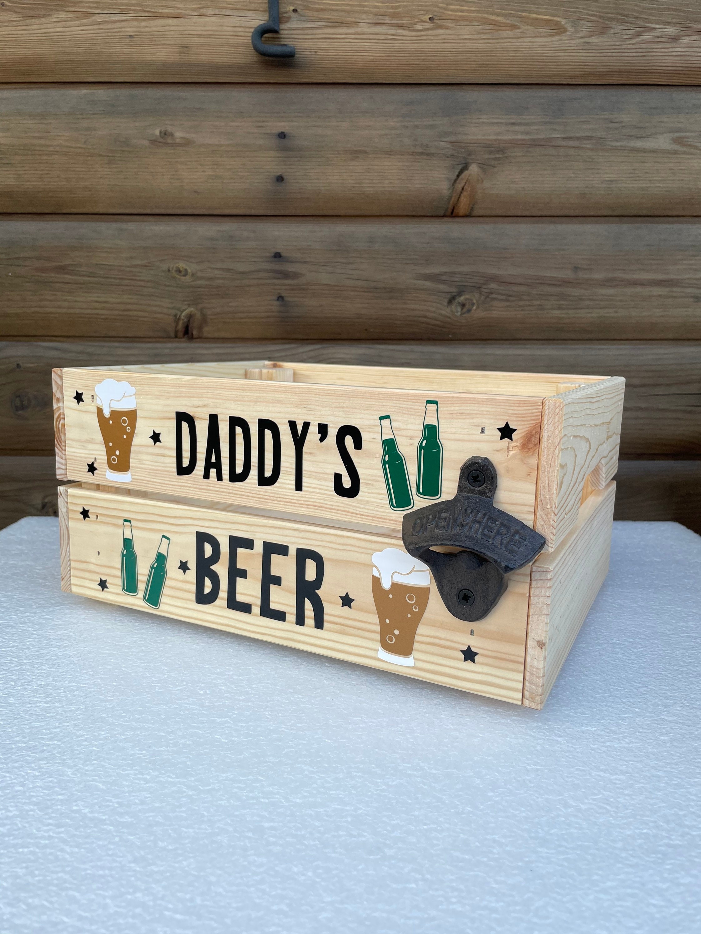 Personalised Beer Crate Daddys Beer Box Dads Beer | Etsy UK