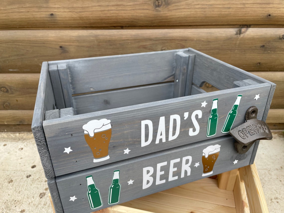Personalised Beer Crate Daddys Beer Box Dads Beer | Etsy UK