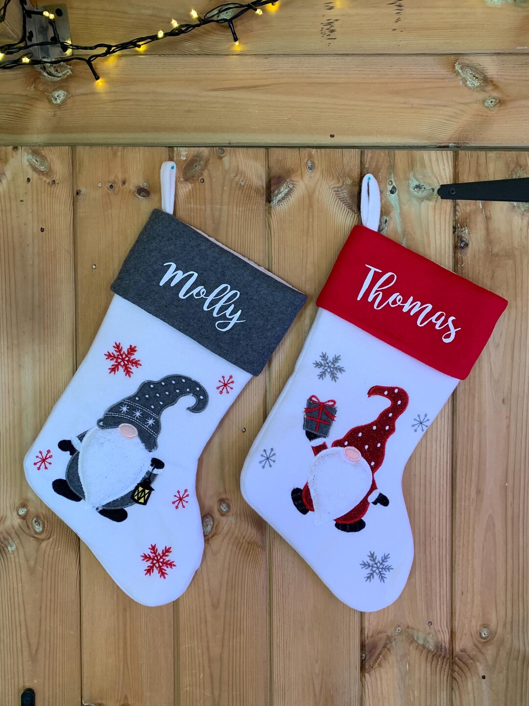Personalized Nordic Christmas Stocking: Gonk Santa Design - Etsy Italia