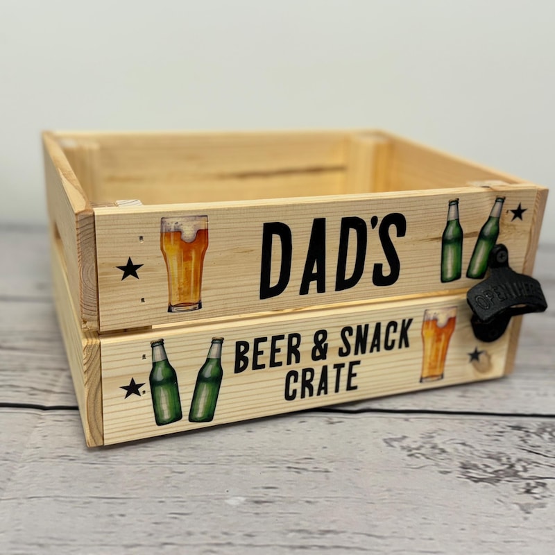 Wooden Beer Crate - Etsy UK