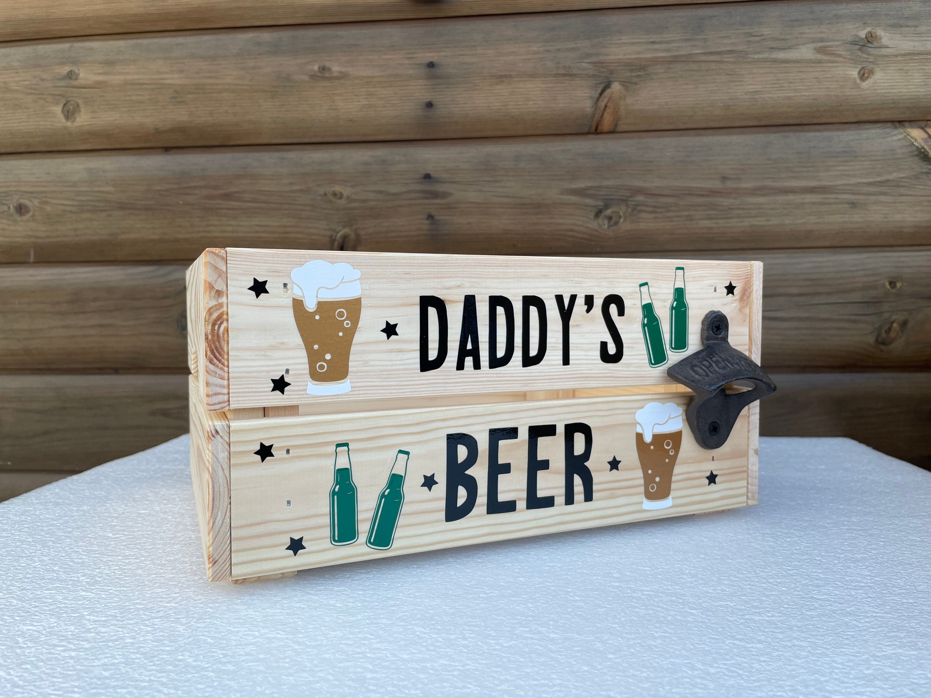 Personalised Beer Crate Daddys Beer Box Dads Beer | Etsy UK