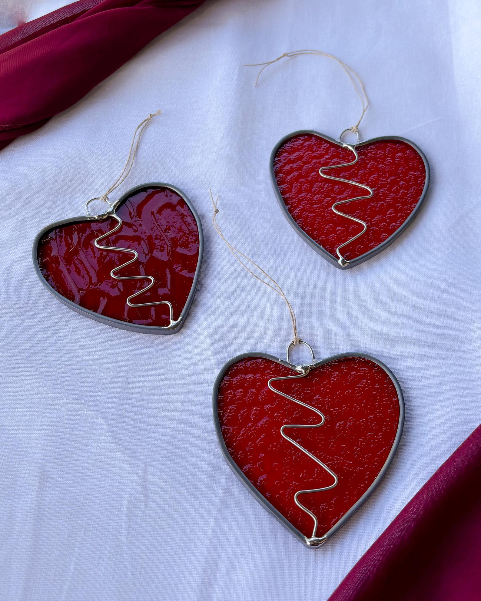 Stained Glass Suncatcher Broken Heart - Etsy