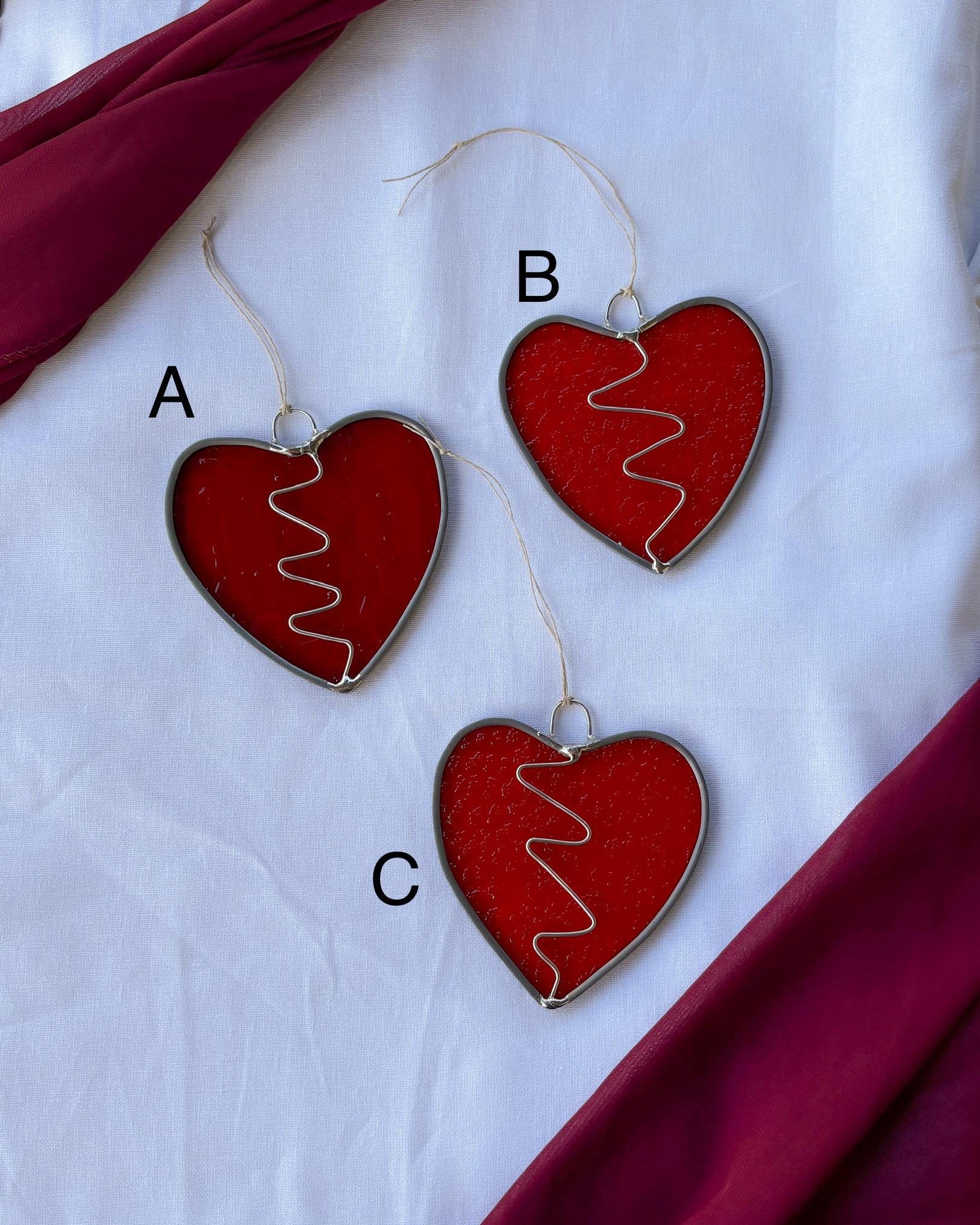 Stained Glass Suncatcher Broken Heart - Etsy