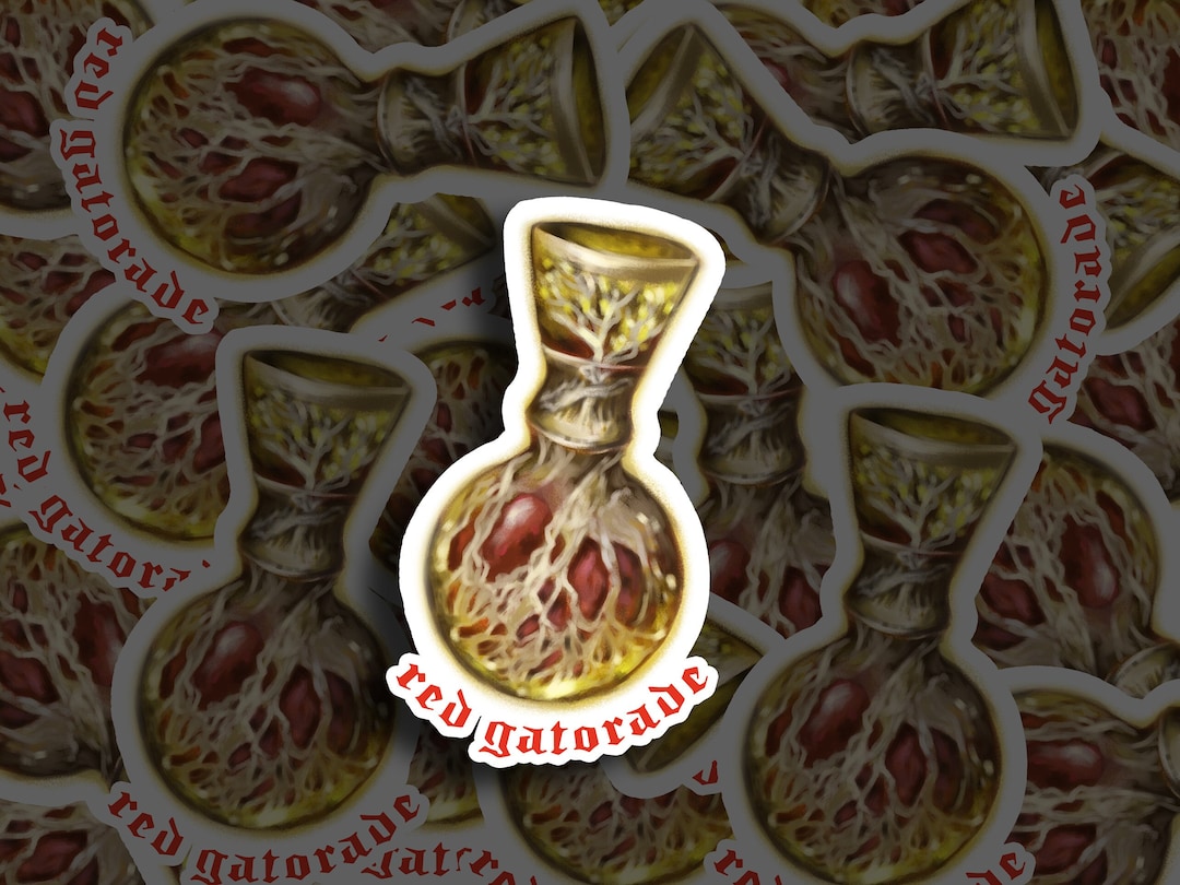 Elden Ring Flask of Crimson Tears Red Gatorade Vinyl Sticker - Etsy