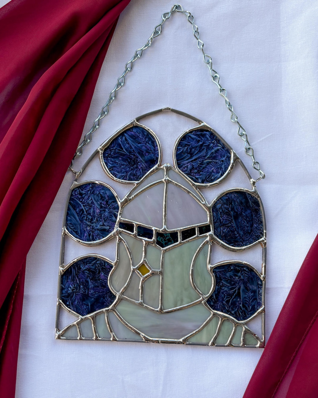 Stained Glass Wall Hanging Knight's Helm - Etsy