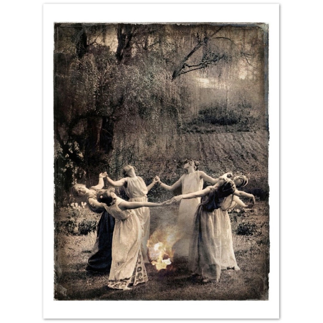 Circle of Witches Vintage Women Dancing Print Poster. - Etsy