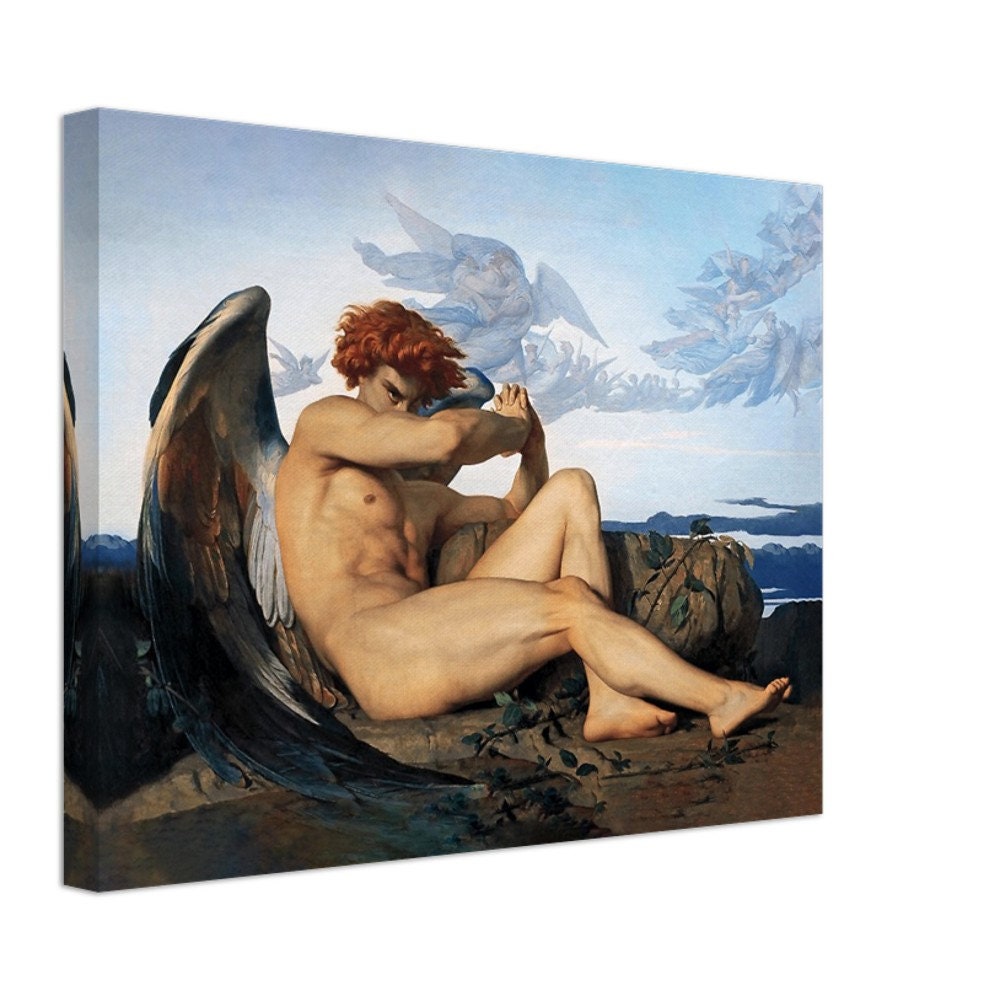 Alexandre Cabanel Fallen Angel Canvas. Lucifer Angel Painting. Classical Art. Famous Painting. Dark Academia. Devil. Angel Print on Canvas Etsy UK