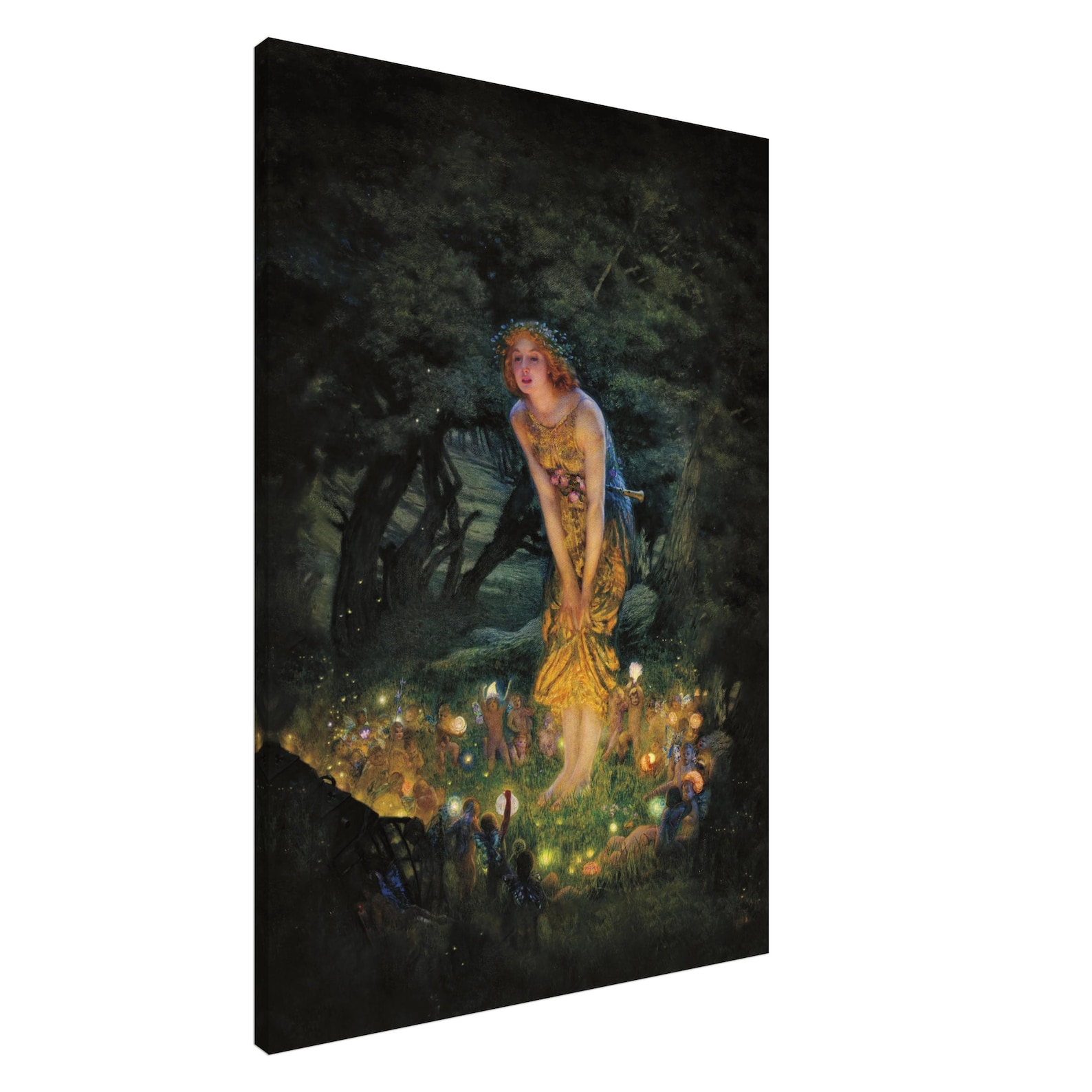 Midsummer Eve Fairy Art Canvas Print - Edward Robert Hughes ...