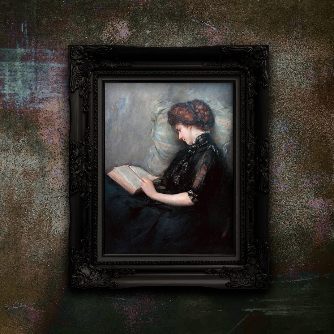 Vintage Woman Reading Art Print: Nostalgic Beauty for Your Walls by ...
