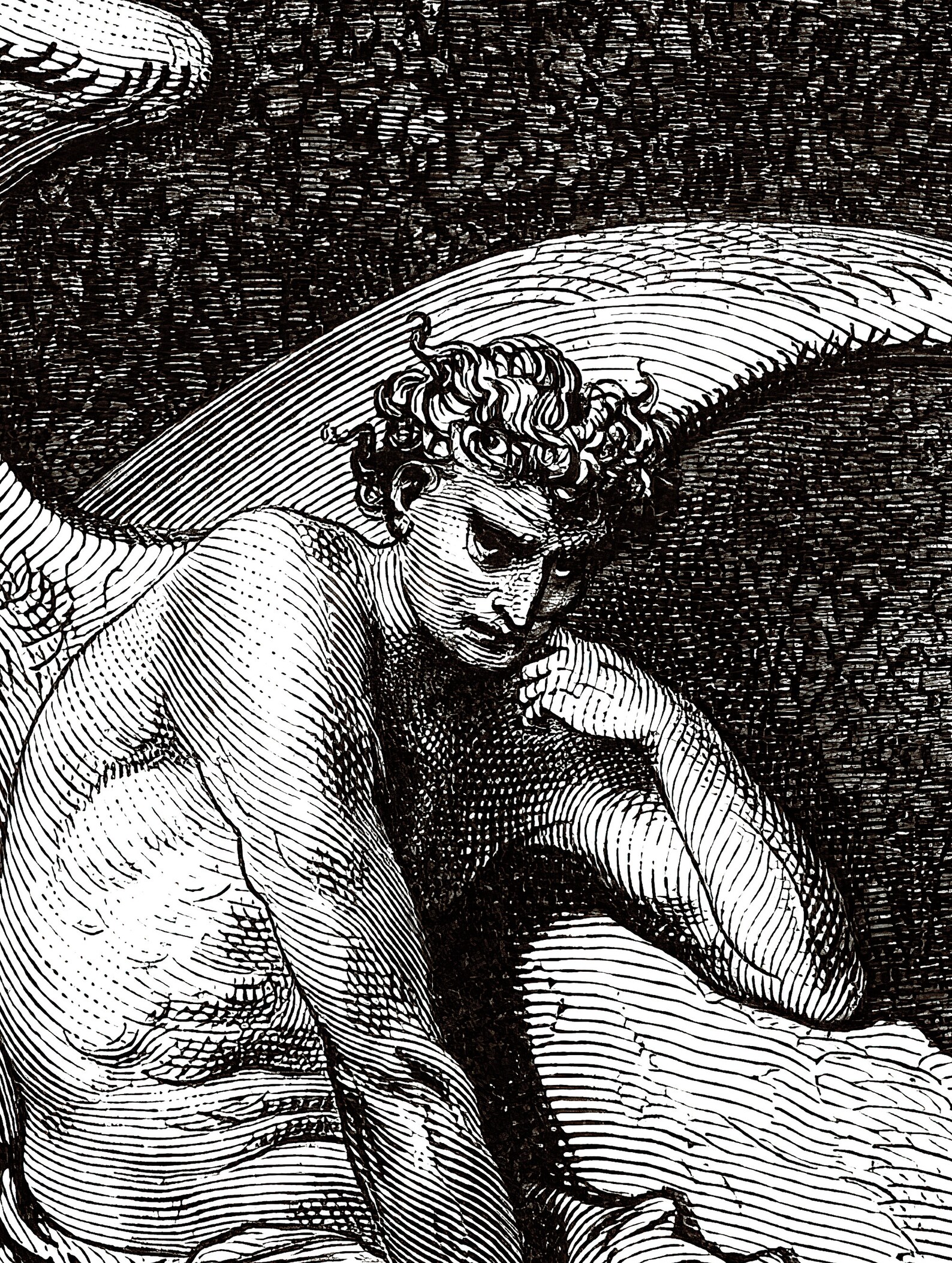 Lucifer the Fallen Angel Poster. Gustave Dore Print. Satan in - Etsy