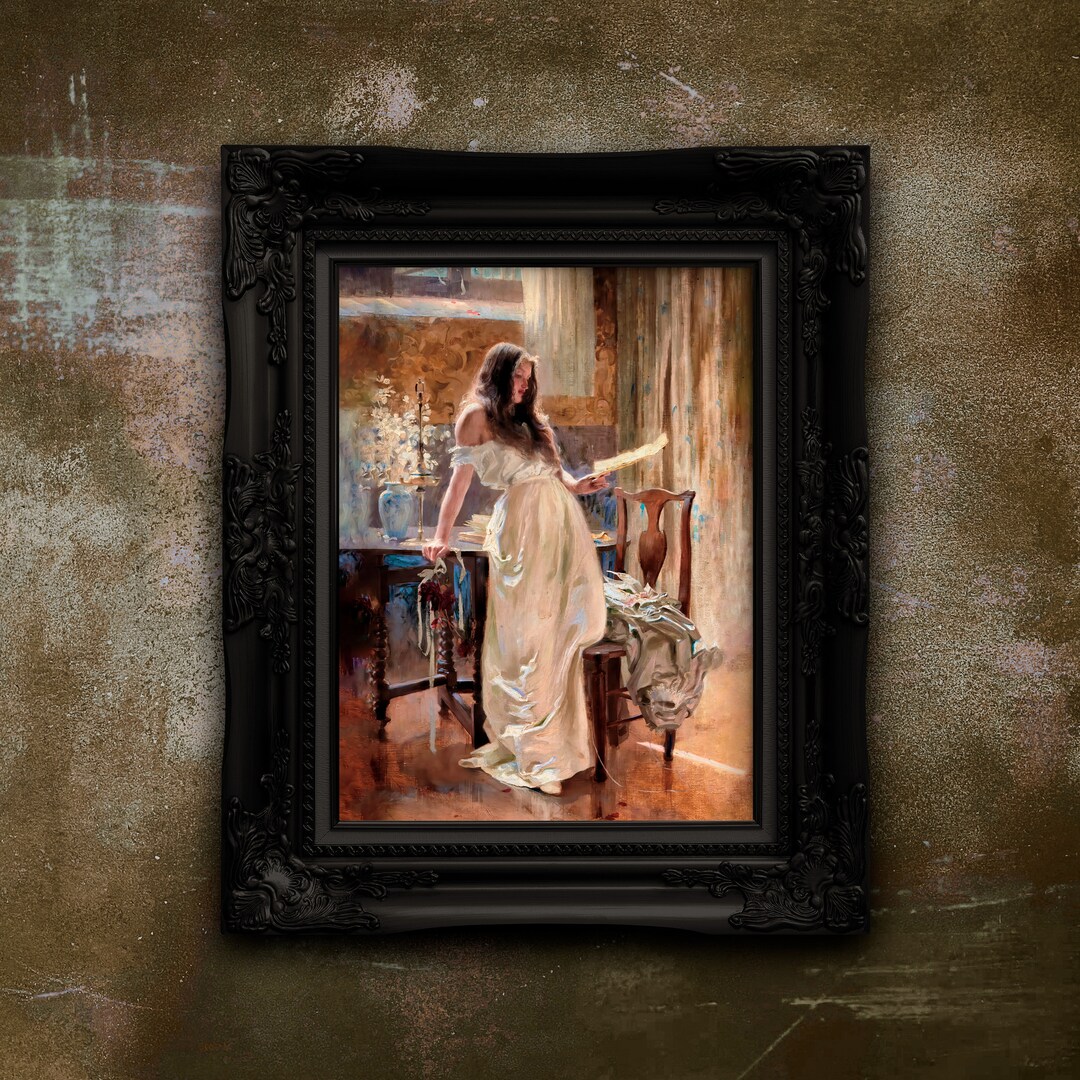 Herbert James Draper Art Print: Woman Reading, Romantic Remastered ...